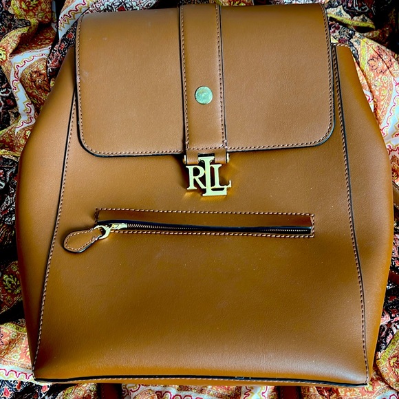 Ralph Lauren Double RL | Bags | Ralph Lauren Backpack Cow Leather ...